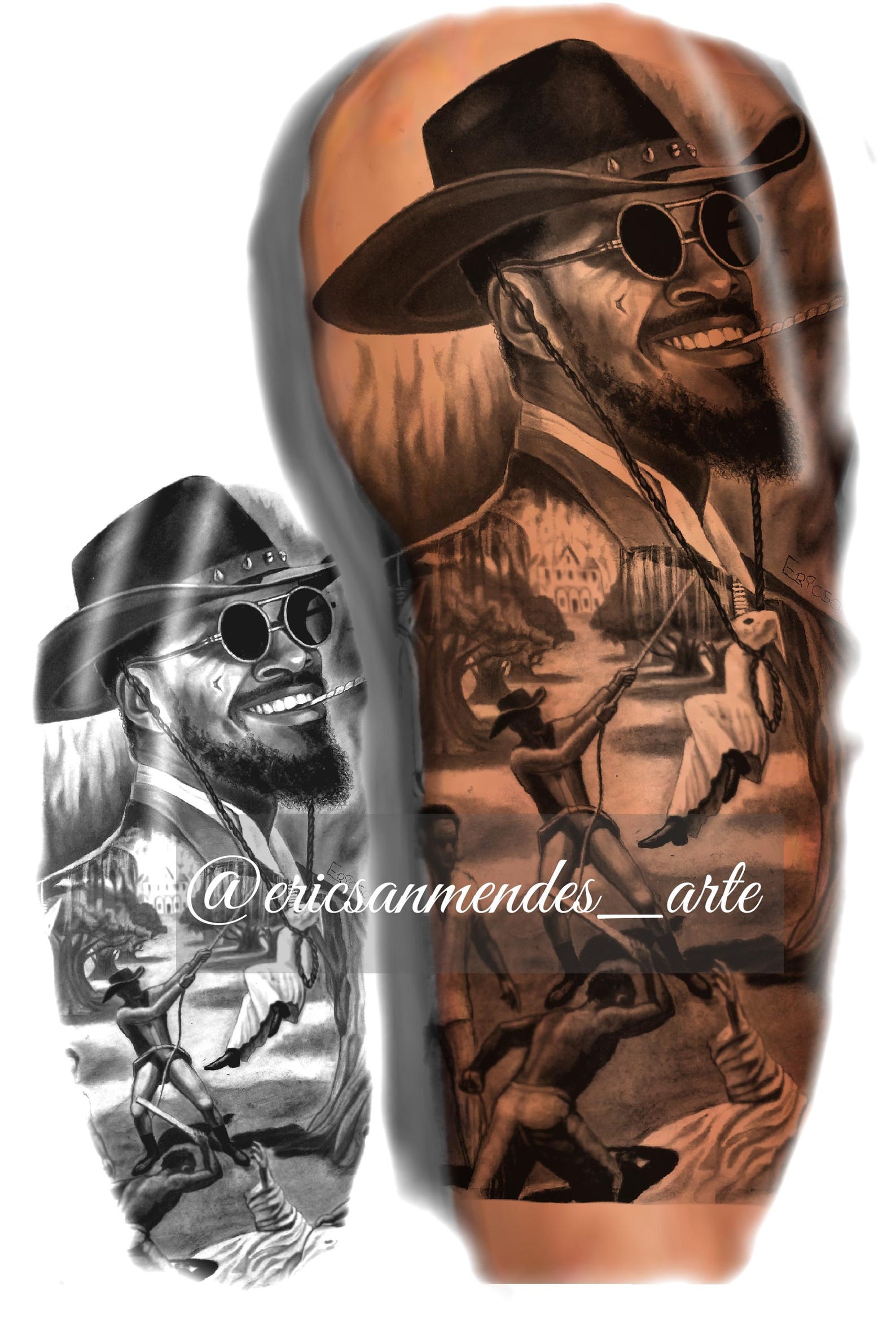 Django Tattoo Idea, Tattoo Design. Authentic Copy Print. Art for ...