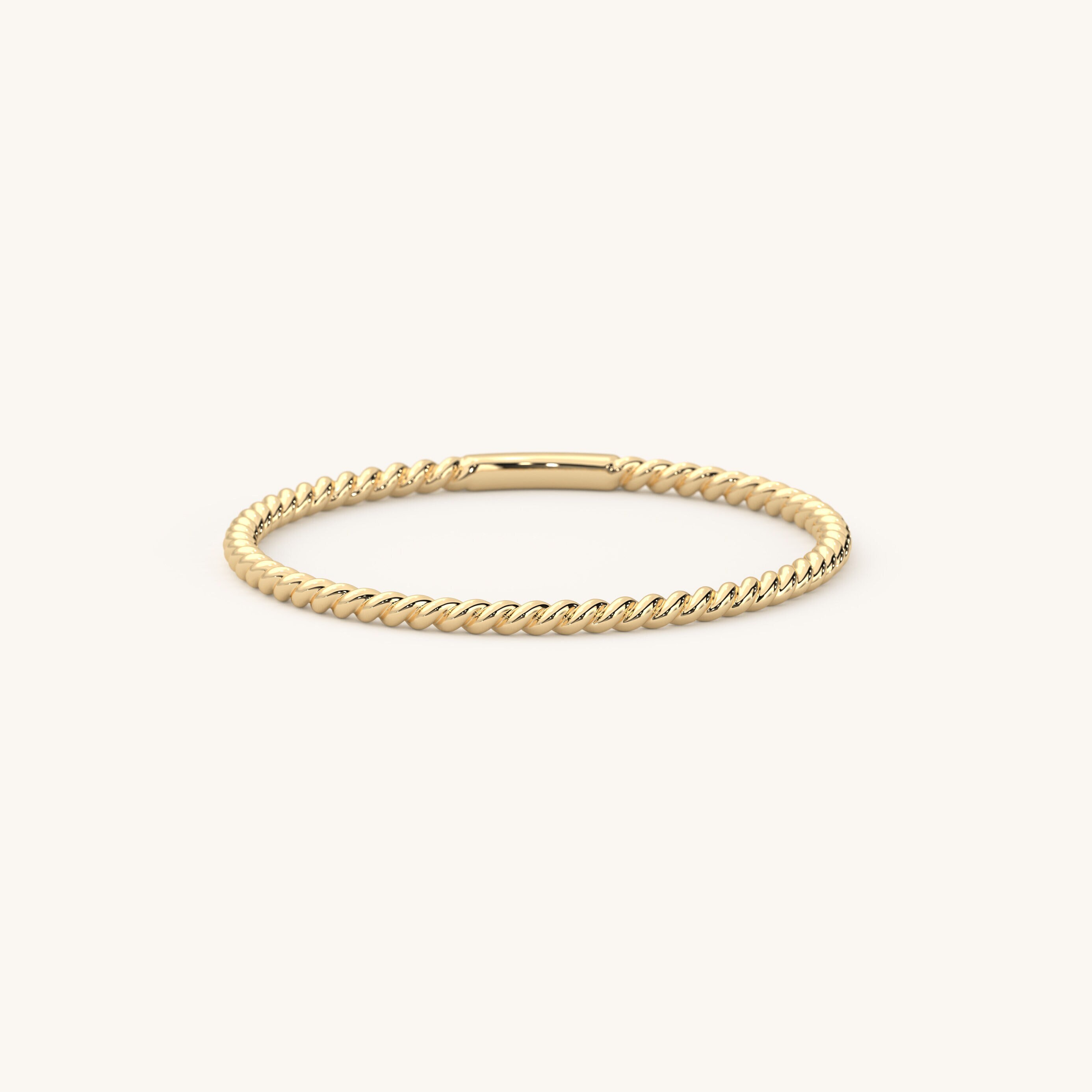 Thin Stacking Rope Ring, Infinity Loose Twisted Skinny Wedding Band ...