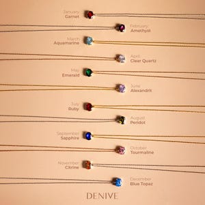 Couple Birthstone Matching Heart Necklace, Personalizable Two ...