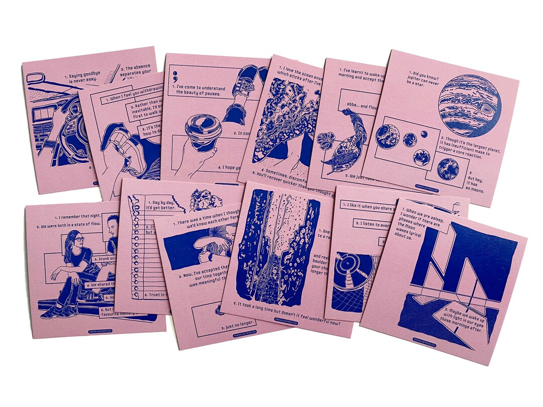 Poignant Mental Wellness Square Note Card Set - Etsy