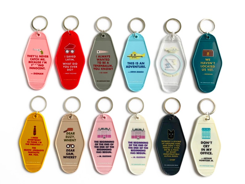 Wes Anderson Movie Inspired Retro Motel Key Fob - Etsy