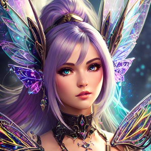 Ai-generated Images of Fairies in Futuristic and Cybernetic Costumes ...