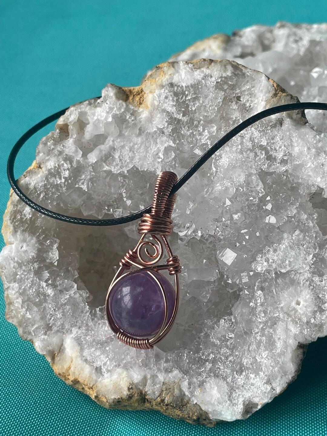 Amethyst Fidget Sphere Wrapped in Copper - Etsy