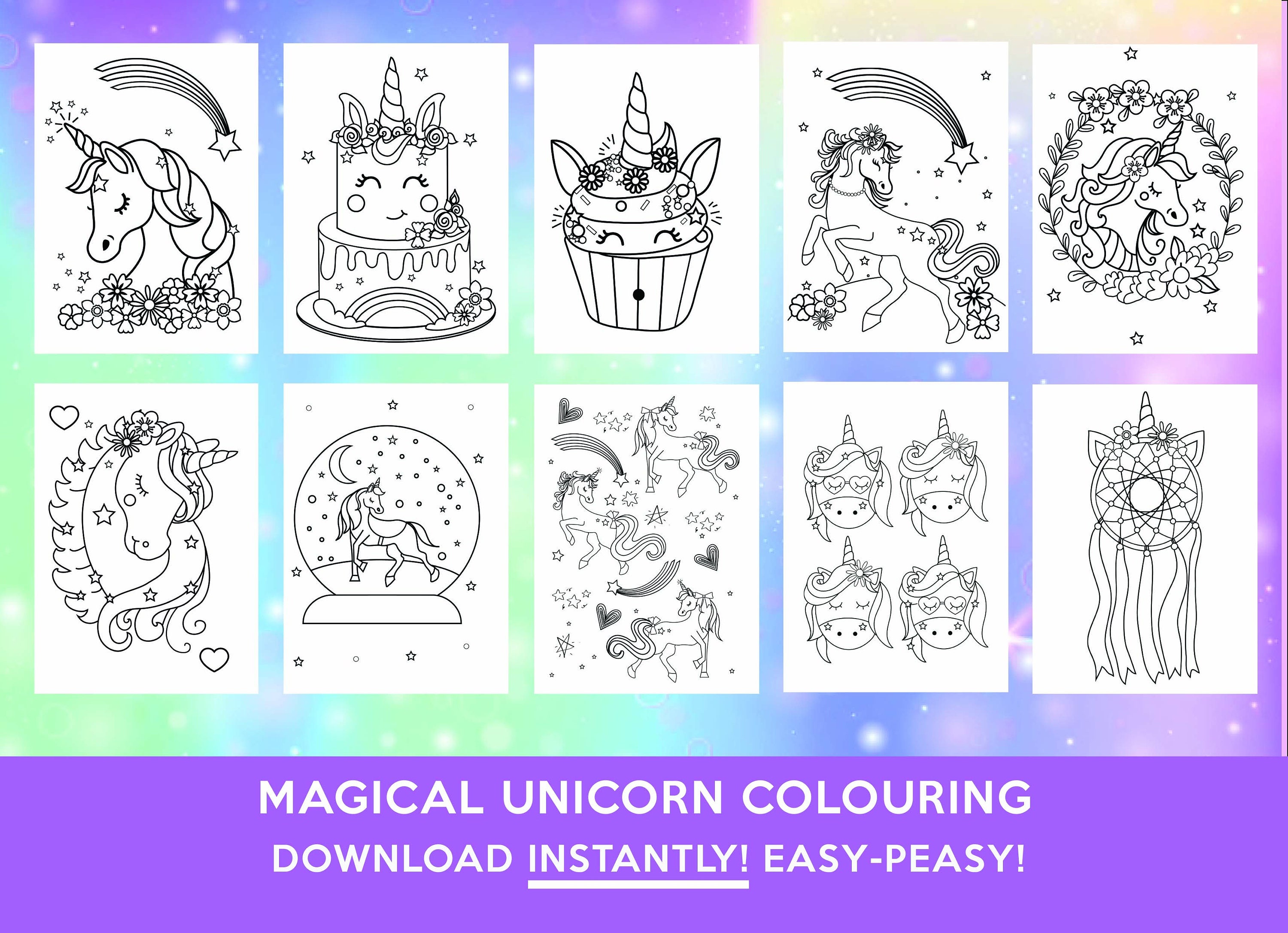 Magical Unicorn Colouring Printables - Children Will Love These ...
