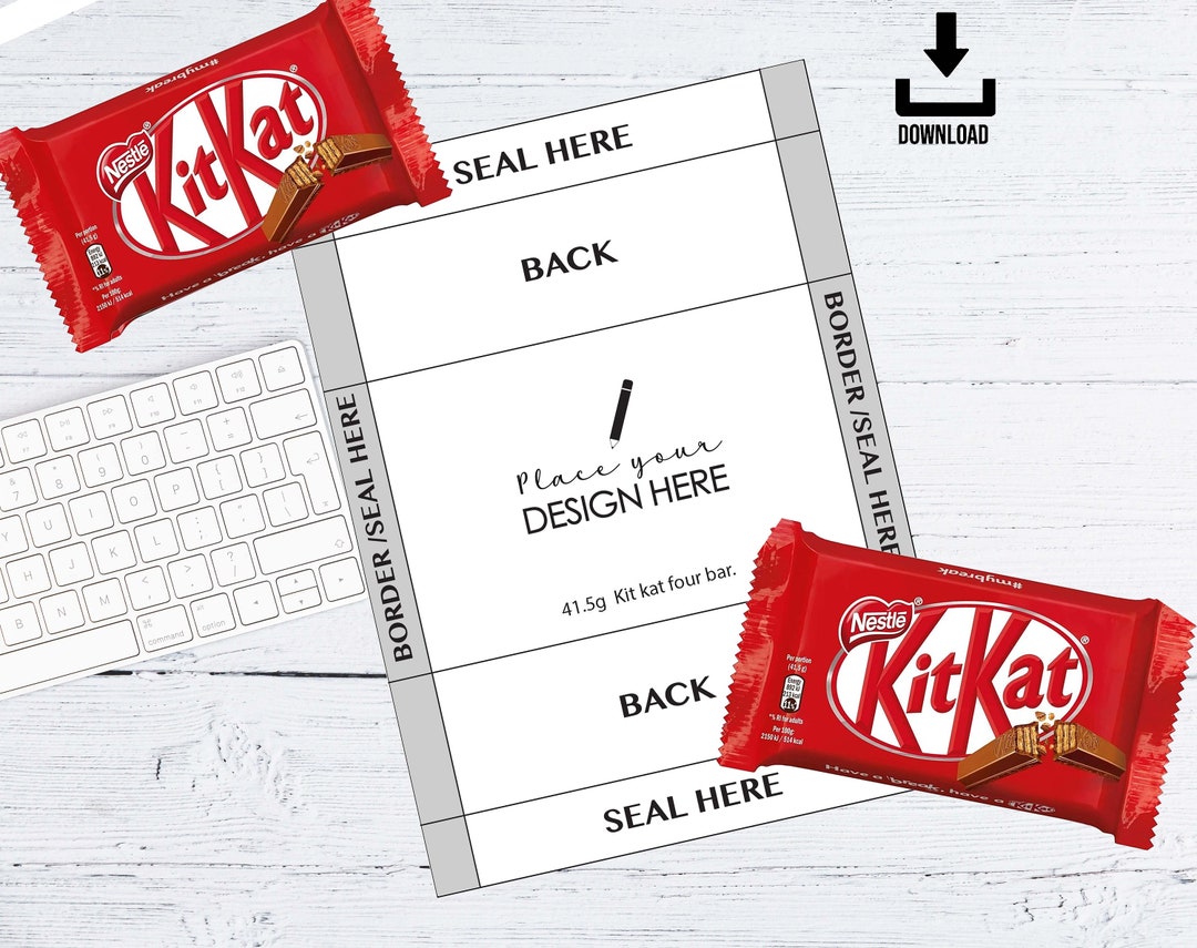 Chocolate Wrapper Template, Kit Kat Four Finger 41.5g Chocolate Bar ...