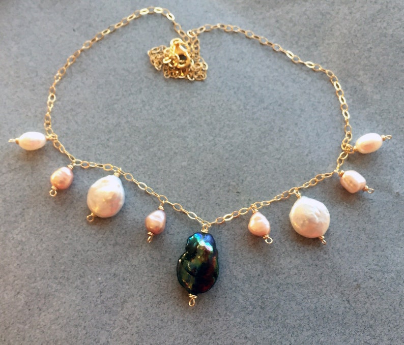 Paradise Multicolor Pearl Necklace - Etsy
