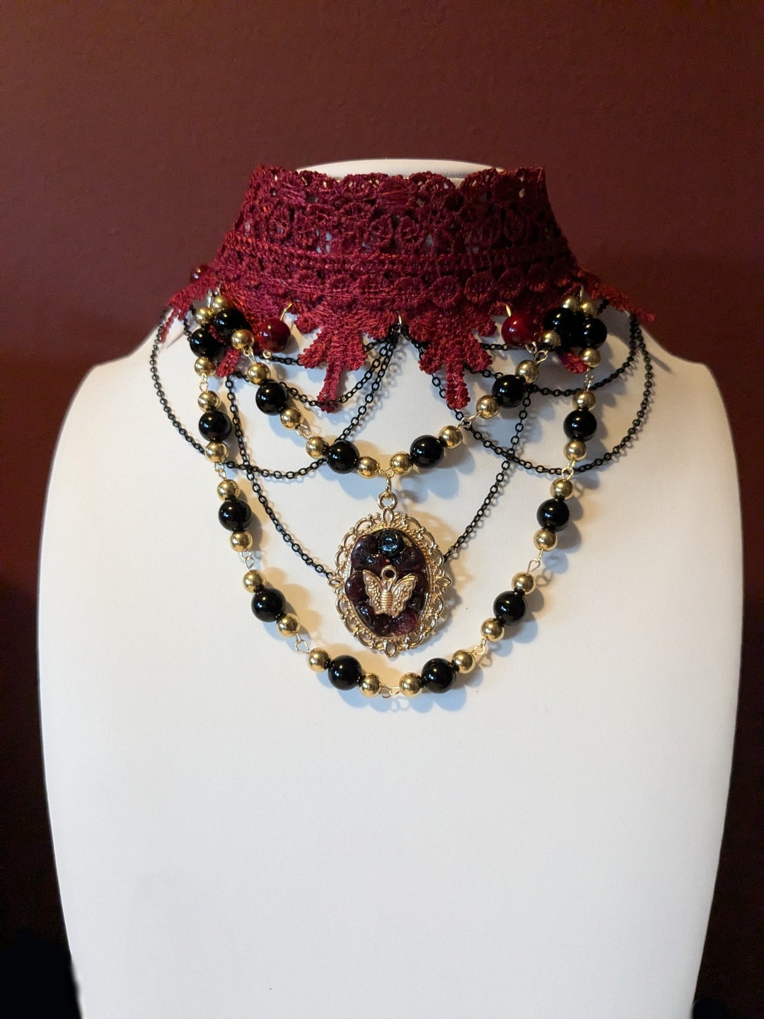 Duke of Burgundy, Choker Necklace - Etsy