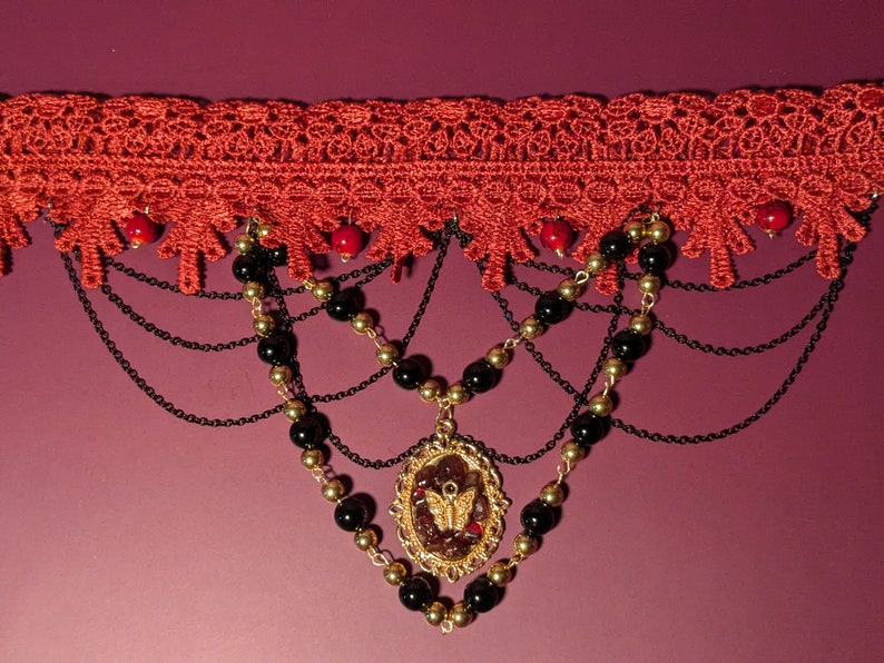 Duke of Burgundy, Choker Necklace - Etsy