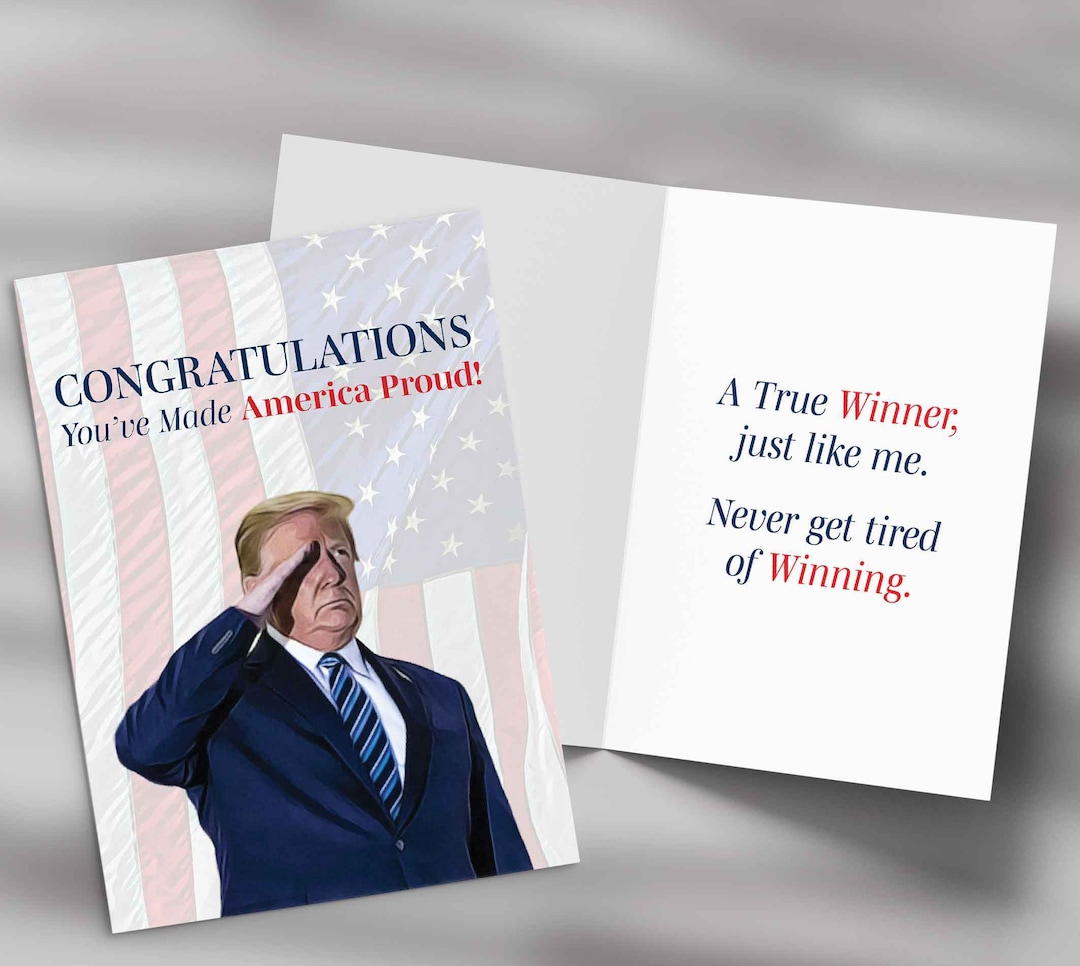 Trump Congratulations Card - Etsy