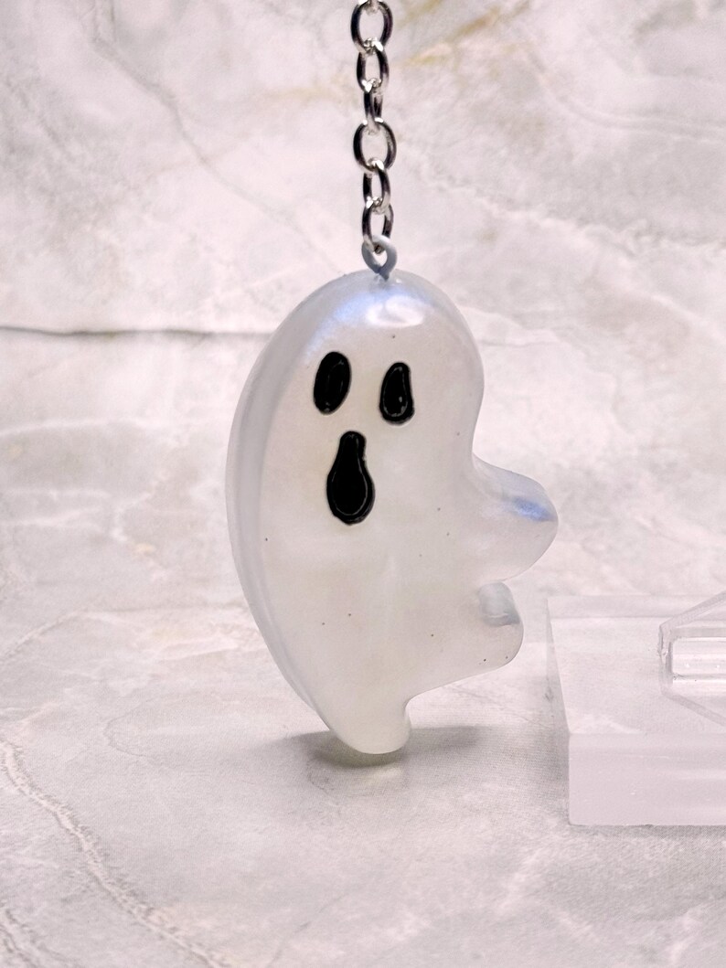 Pastel Pink Ghost Keychains Spooky Halloween Purse Accessory Glitter ...
