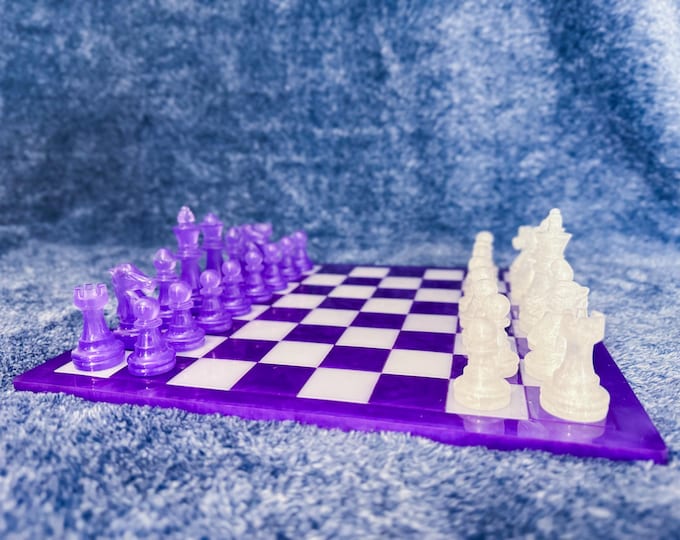 Pastel Pink/blue Acrylic Chess Set - Unique Home Decor - Family ...