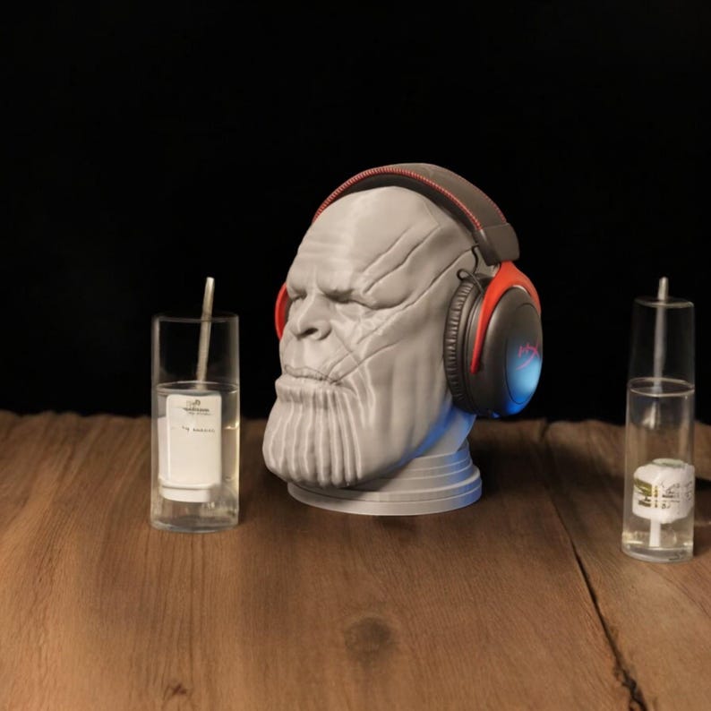 Thanos Headphone Stand | 3D Printed Marvel Bust | Gaming & Office Desk ...