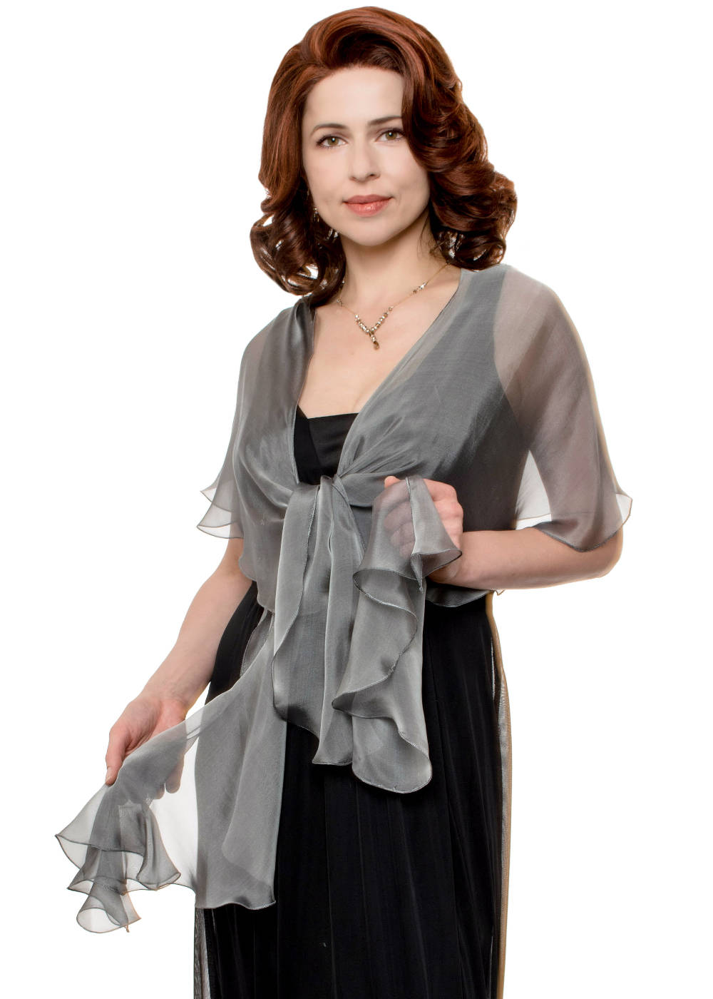 Silver Grey Silk Fluttering Scarf/ Wrap - Etsy