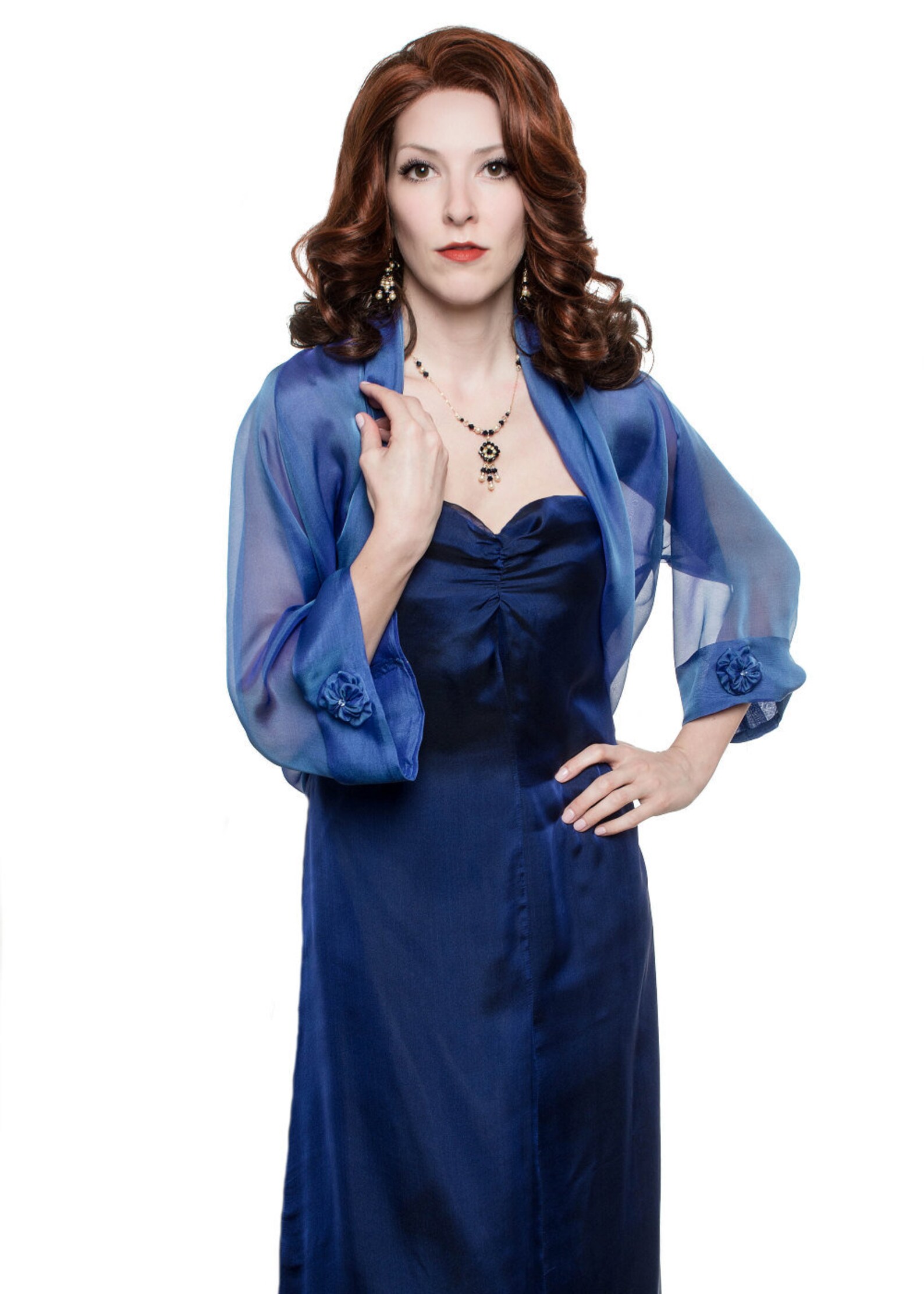 PROMO SALE: Royal Blue Silk Formal Bolero Jacket FIRST Lady/ Sizes Xs ...