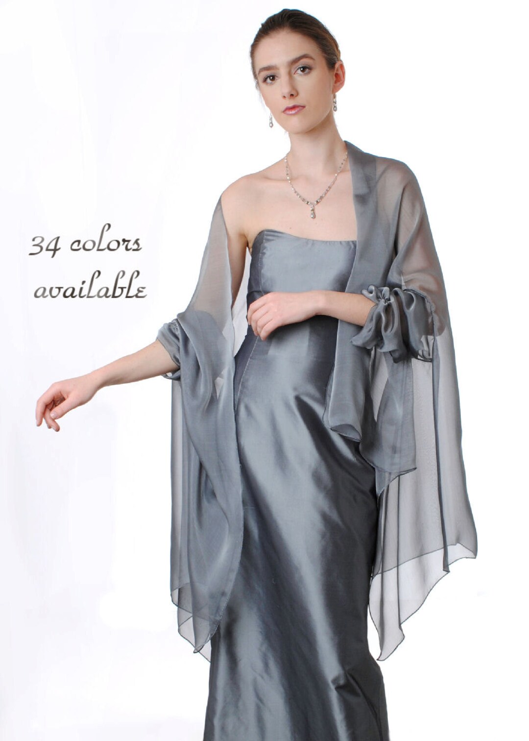 KAROLINA - Evening Silk Chiffon Stole/ Wrap/ Shawl. MORE COLORS ...