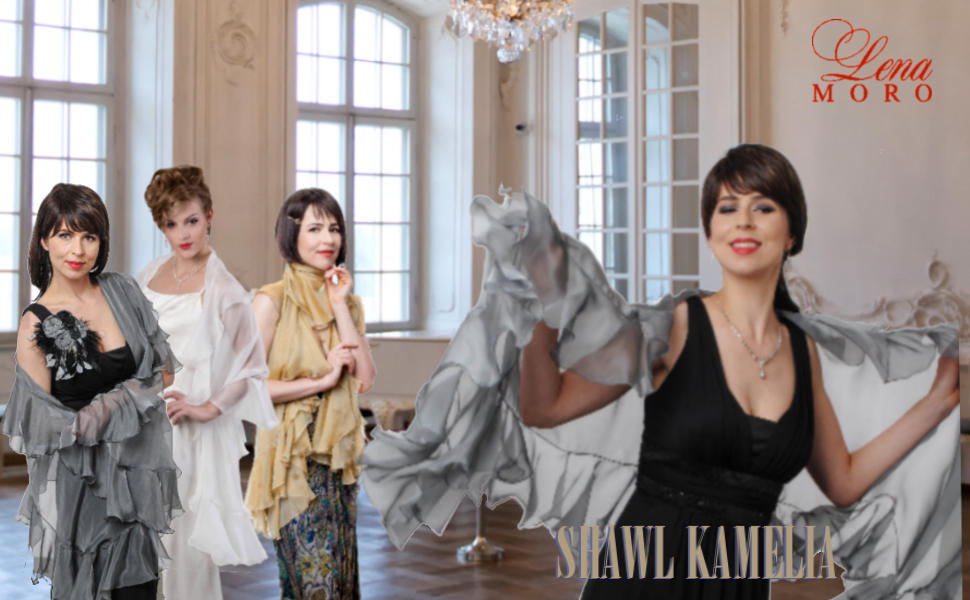 Silver-grey Silk Chiffon Ruana /wrap With Ruffles - Etsy