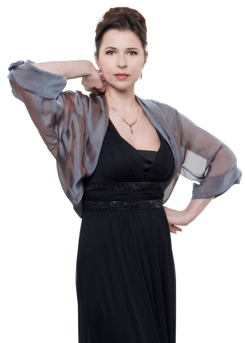 Grey-copper Silk Chiffon Formal Bolero Jacket FIRST LADY/ Sizes XS 4X ...