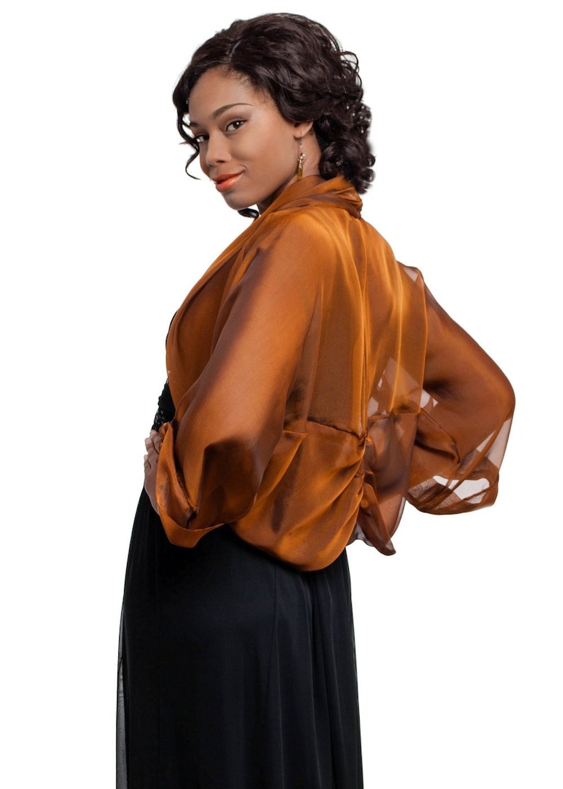 Dark Orange Silk Bolero Jacket FIRST Lady/ Sizes Xs - 4X - Etsy