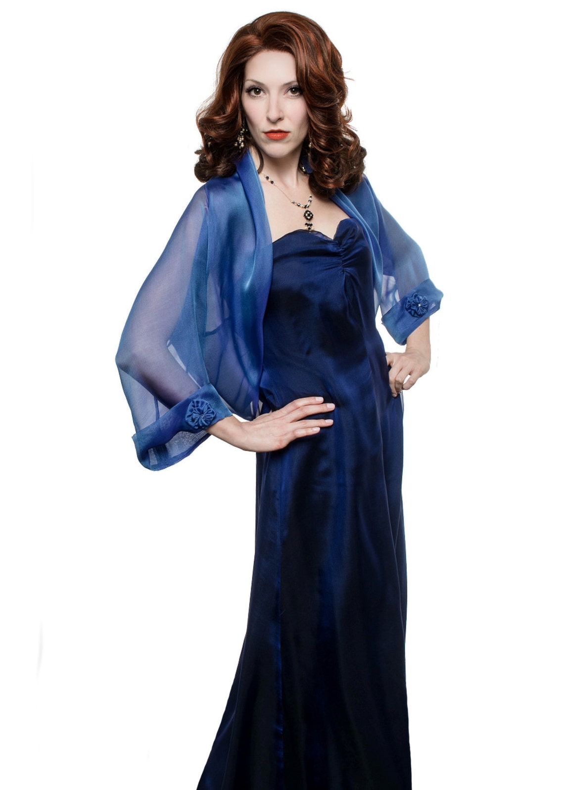 PROMO SALE: Royal Blue Silk Formal Bolero Jacket FIRST Lady/ - Etsy