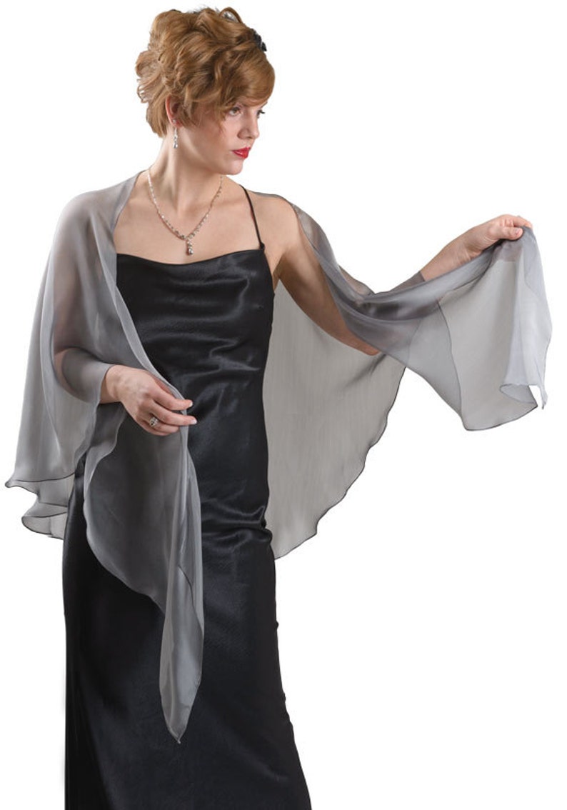 Silk Chiffon Shawl. 34 Colors Available - Etsy Canada