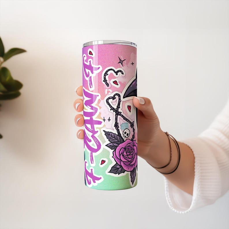 F-caw-f Tumbler Wrap, Gothic Raven and Roses 20oz Sublimation Tumbler ...