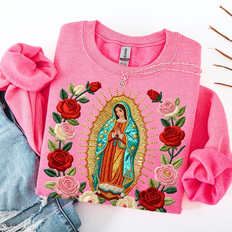 Virgin Mary Rose Design - Etsy