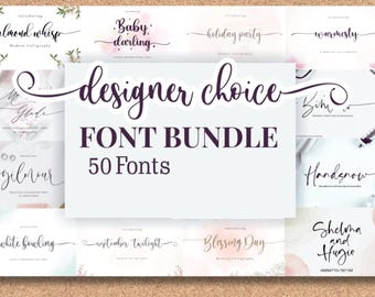 Vintage Font Bundle, Wedding Font, Cricut Font, Procreate Font ...