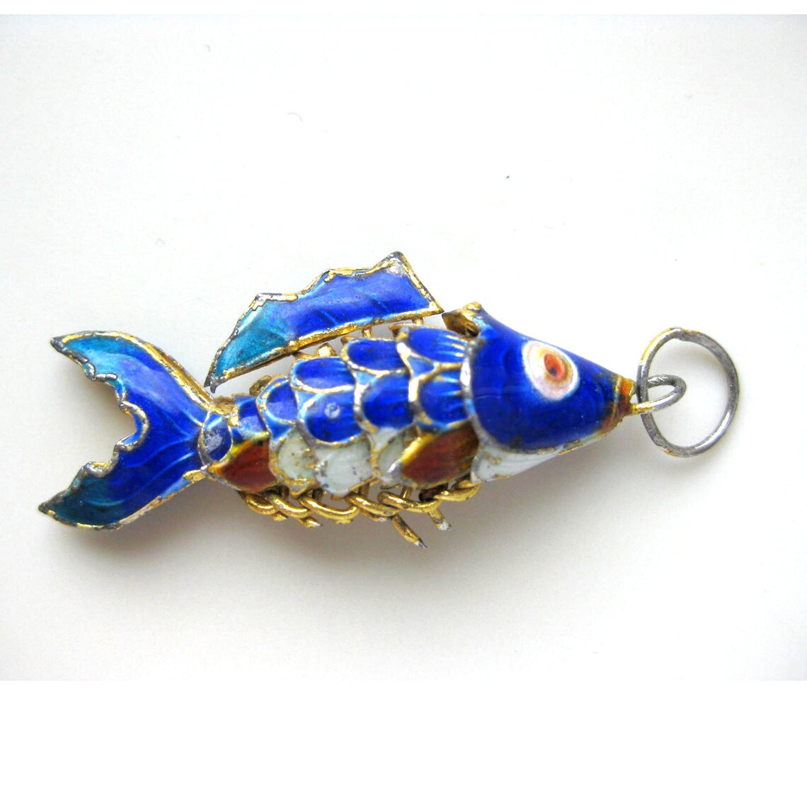 Cloisonne Enamel TROPICAL Fish Blue Asian Chinosoirre - Etsy