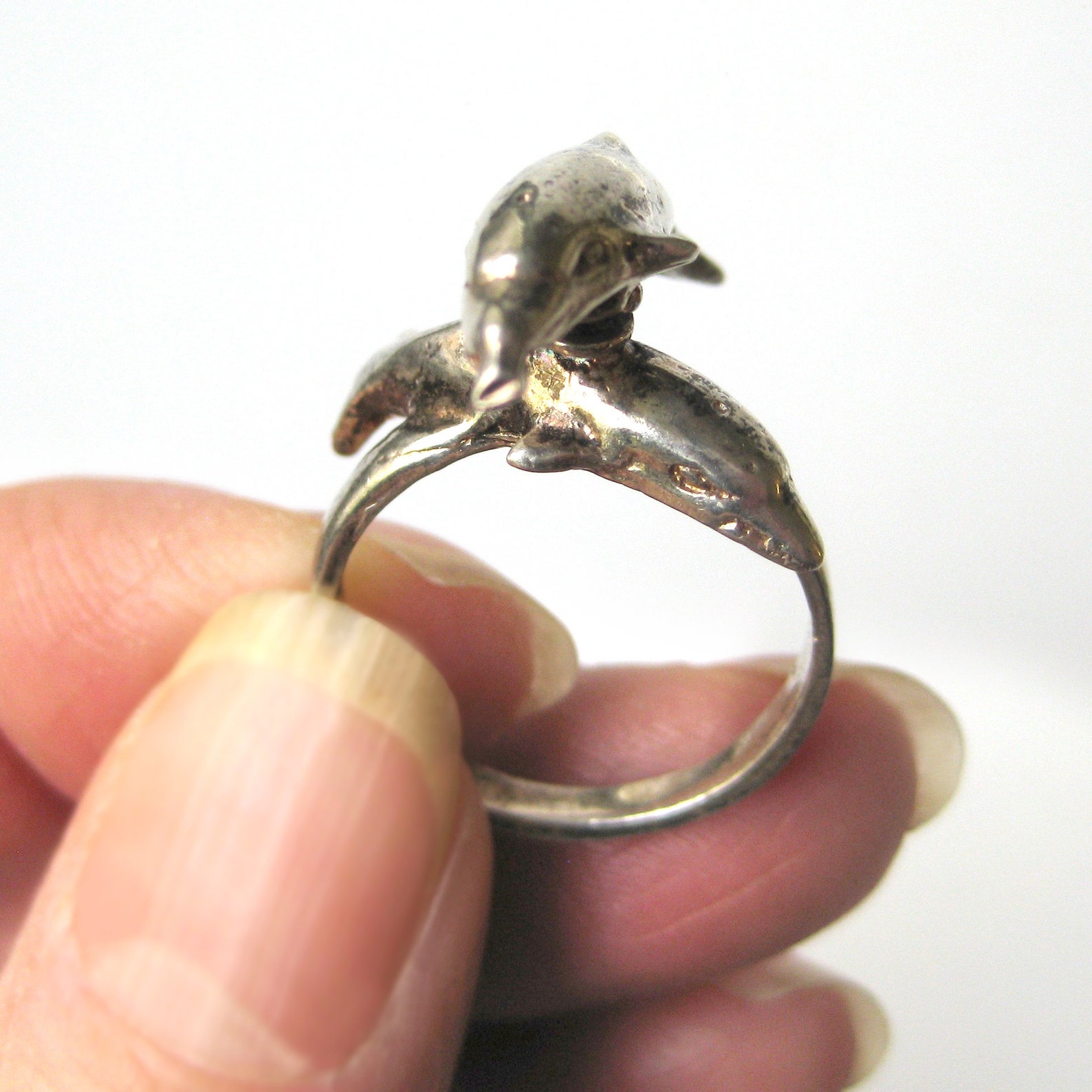 Sterling Silver WHALE Ring Mechanical Whale Ring Ocean Beach - Etsy