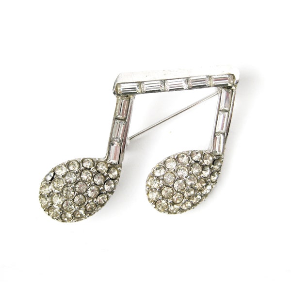 Vintage Music Note Brooch - Etsy
