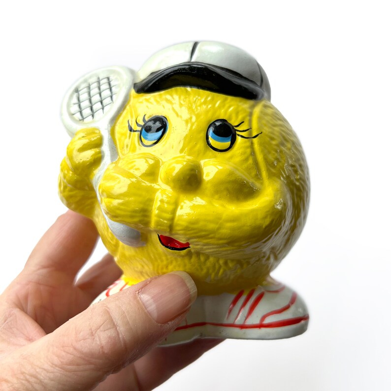 Vintage Tennis Ball Bank Sports Figurine Kischy Yellow Piggy - Etsy