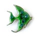 Copper Enamel Fish Pin or Brooch / Angel Fish Jewelry / Green and Blue ...
