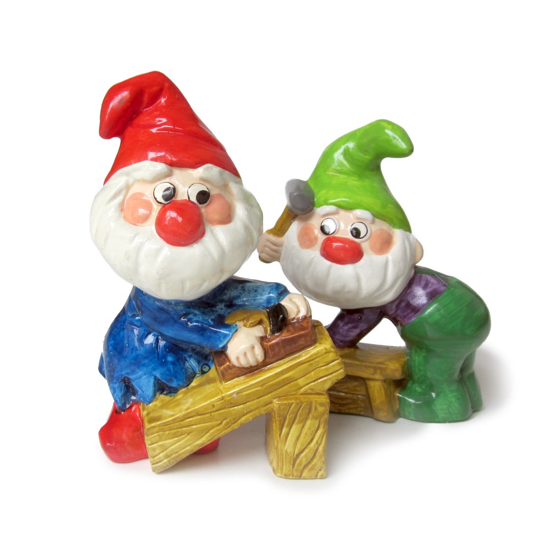 RB Japan Ceramic Christmas Elf Figurines, Santa's Workshop Decor - Etsy