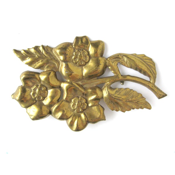 Repousse Brooch - Etsy