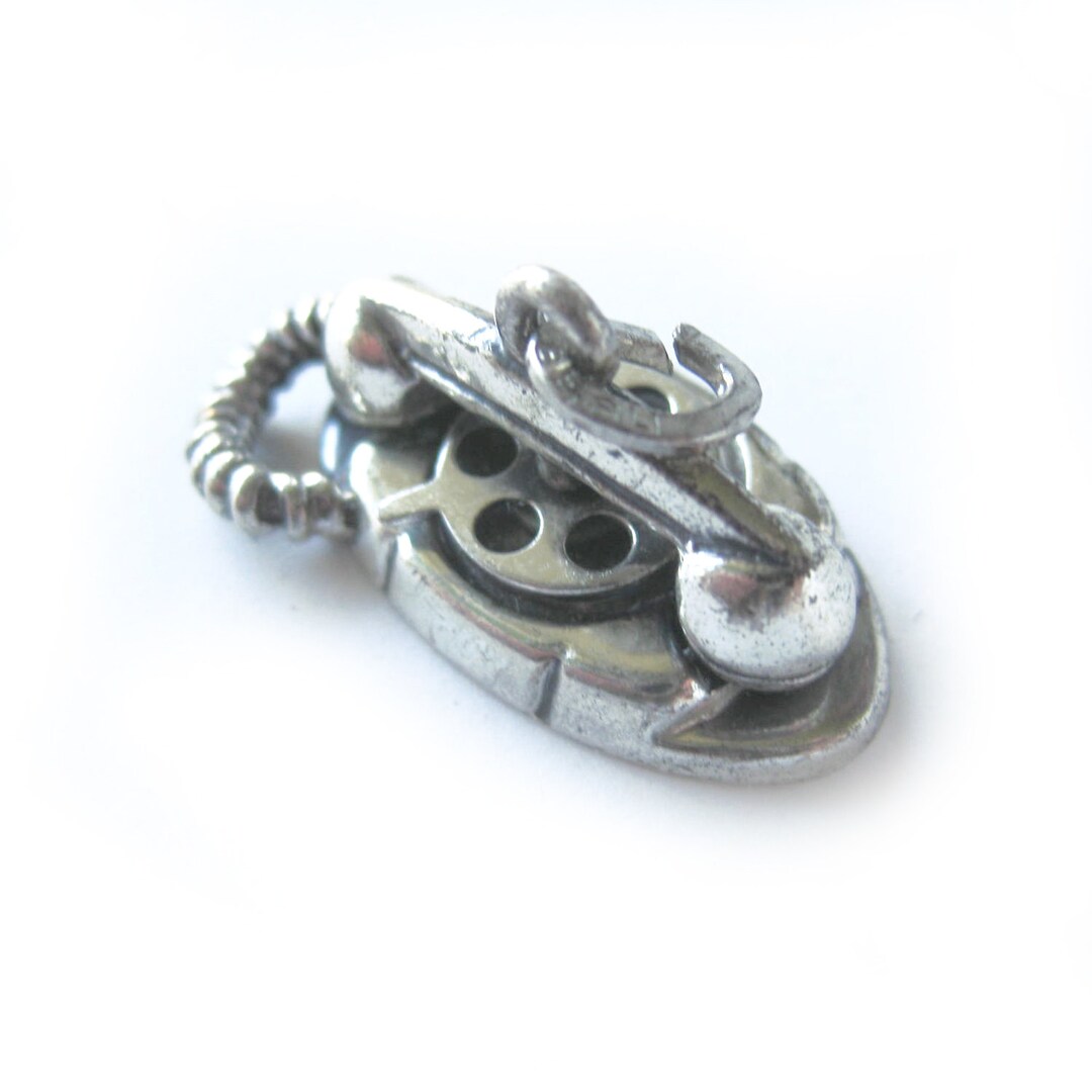 Vintage Mechanical Rotary Phone CHARM Bracelet / Sterling Siiver ...