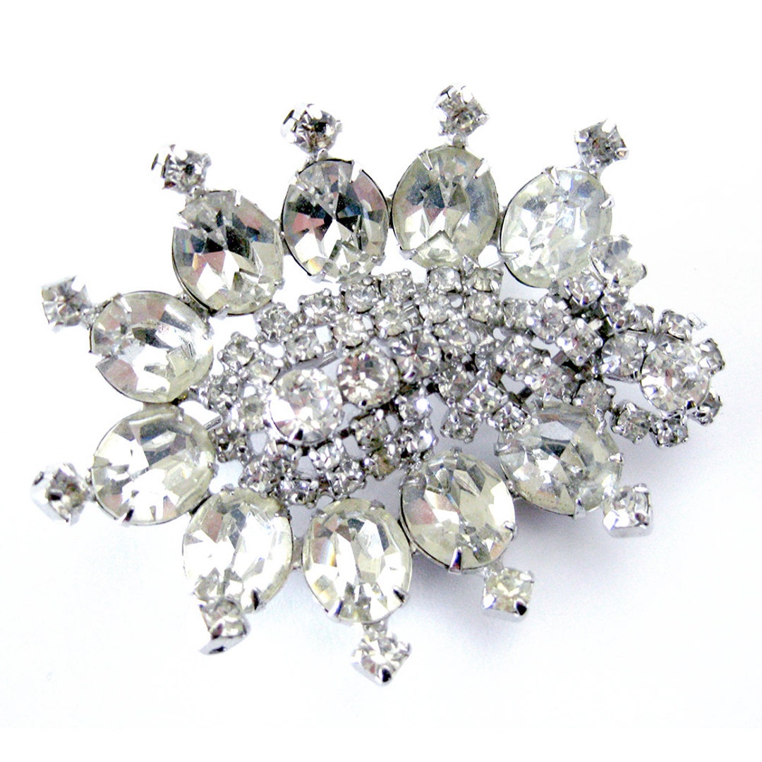 Vintage Kramer of New York Rhinestone Brooch, Paisley Pin - Etsy