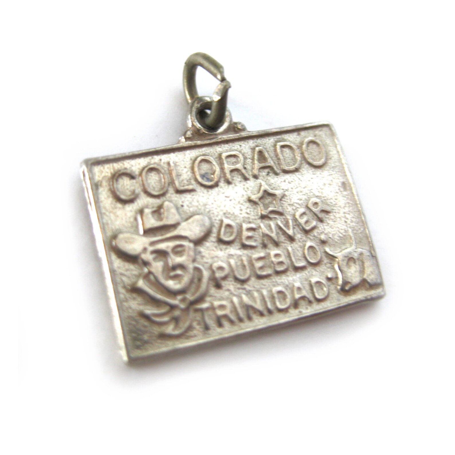 Vintage State Charm COLORADO / Sterling Silver Charm / | Etsy