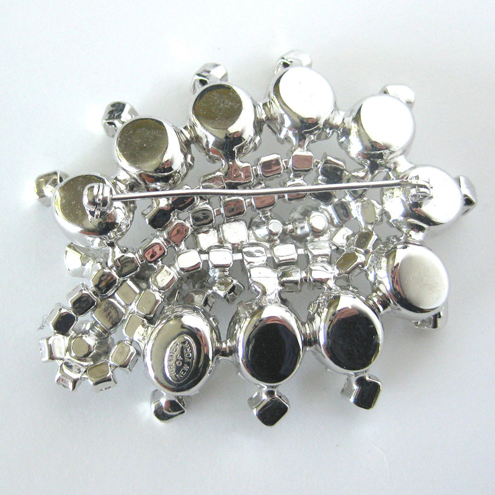 KRAMER of New York Brooch, Fifties Vintage Sparkling Rhinestone Pin ...