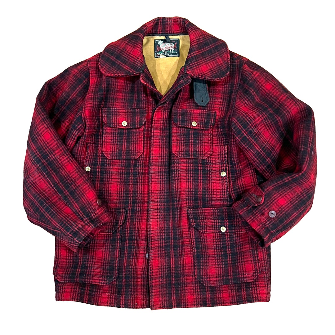 1950s-1960s Woolrich Buffalo Plaid Hunting Jacket, Mackinaw Wool Flannel, True Vintage Classic ...