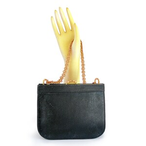 1960s Rare Sacha Handbag Black Genuine Karung Evening Bag With Gold ...