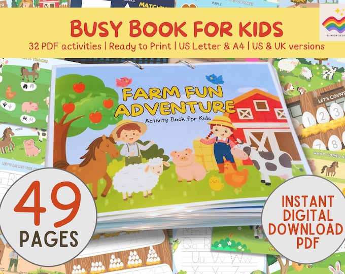 PRINTABLE Learning Binder, Digital Toddler Busy Binder, Preschool ...