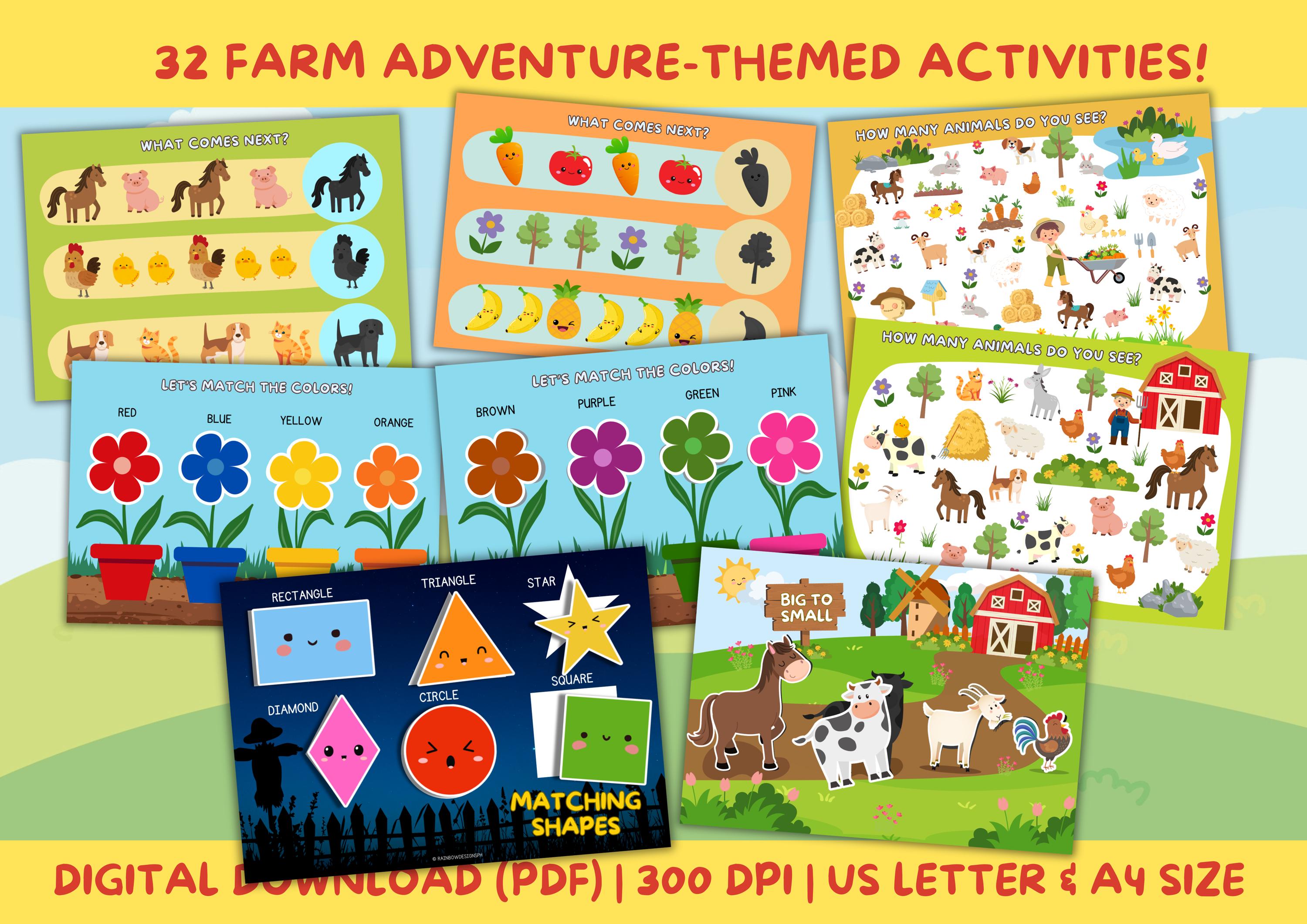 Farm Animals Busy Book Toddler Printable | Montessori Preschool ...