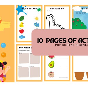 Printable Activity Book for Kids Activities for Preschoolers Worksheet ...