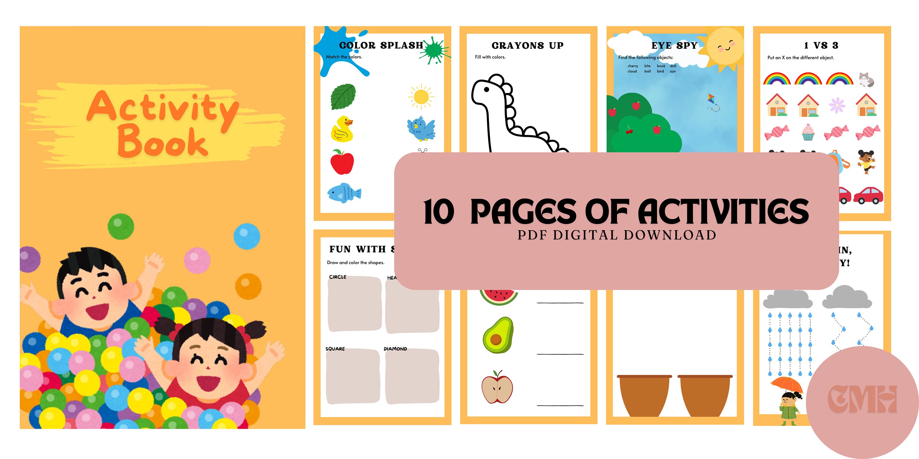 Printable Activity Book for Kids Activities for Preschoolers Worksheet ...