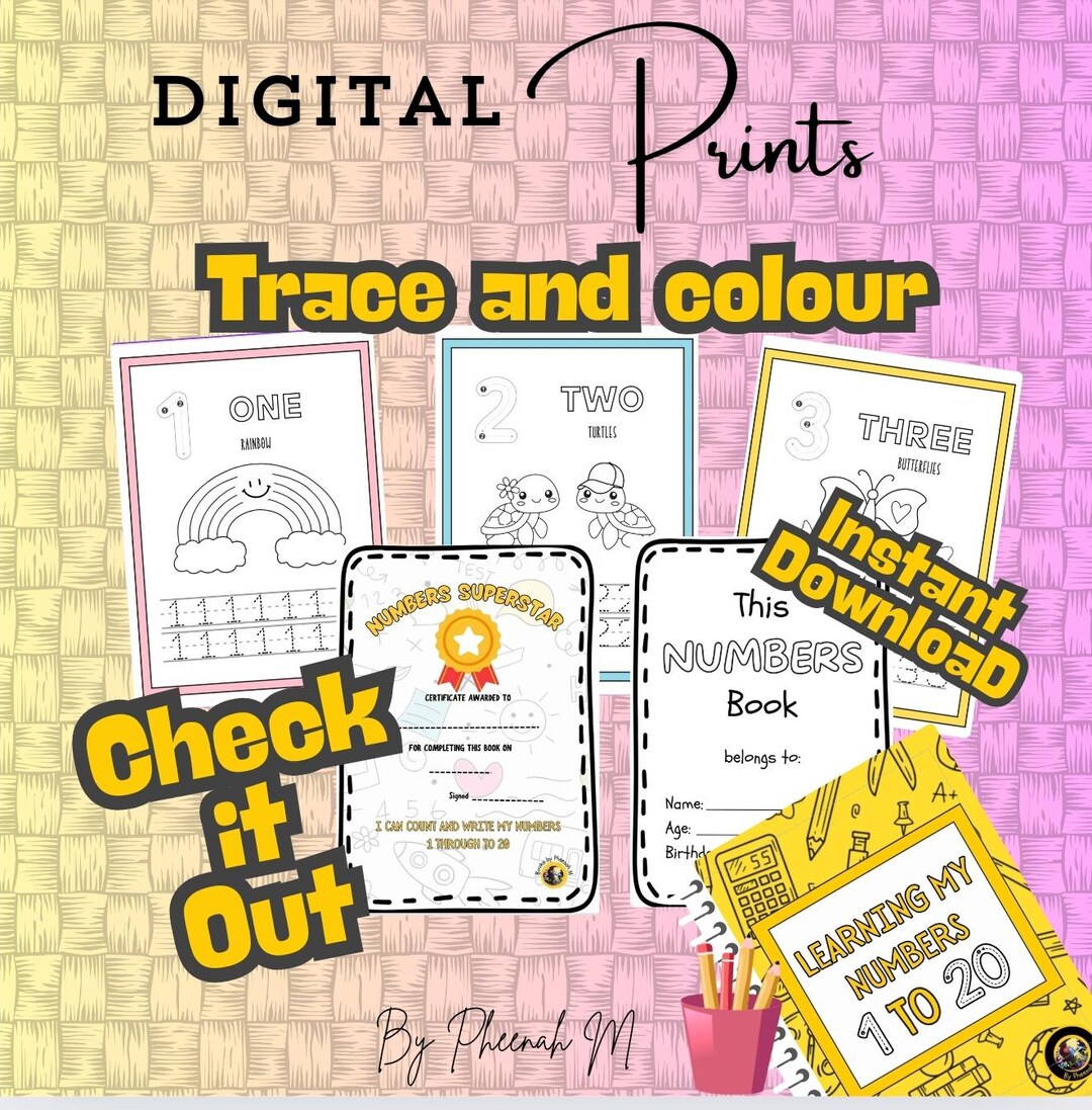 Learning My Numbers 1 to 20 is a Printable Colouring and Number Tracing ...