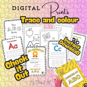 Learning My ABC is a Printable Colouring and Letter Tracing Book ...