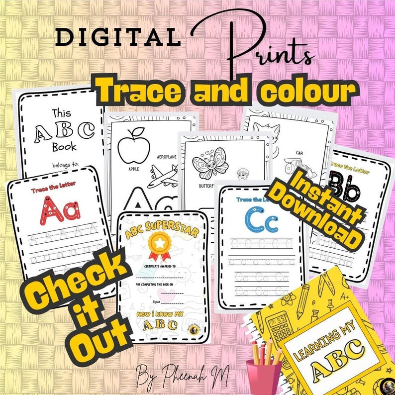 Learning My ABC is a Printable Colouring and Letter Tracing Book ...
