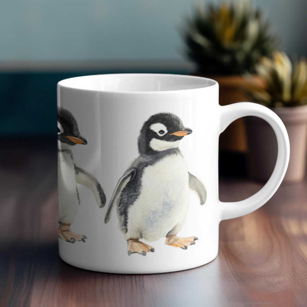 Penguin Coffee Mug, Cute Penguin Art, Ceramic Mug, 11oz/15oz - Etsy