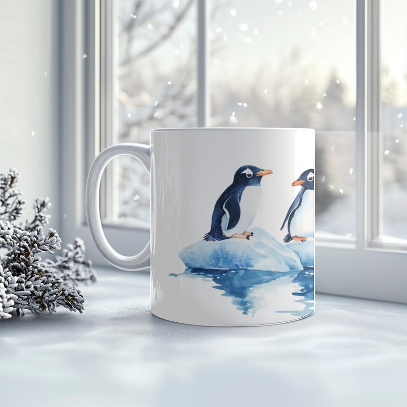Penguin Coffee Mug | Ceramic Animal Lover Gift - Etsy