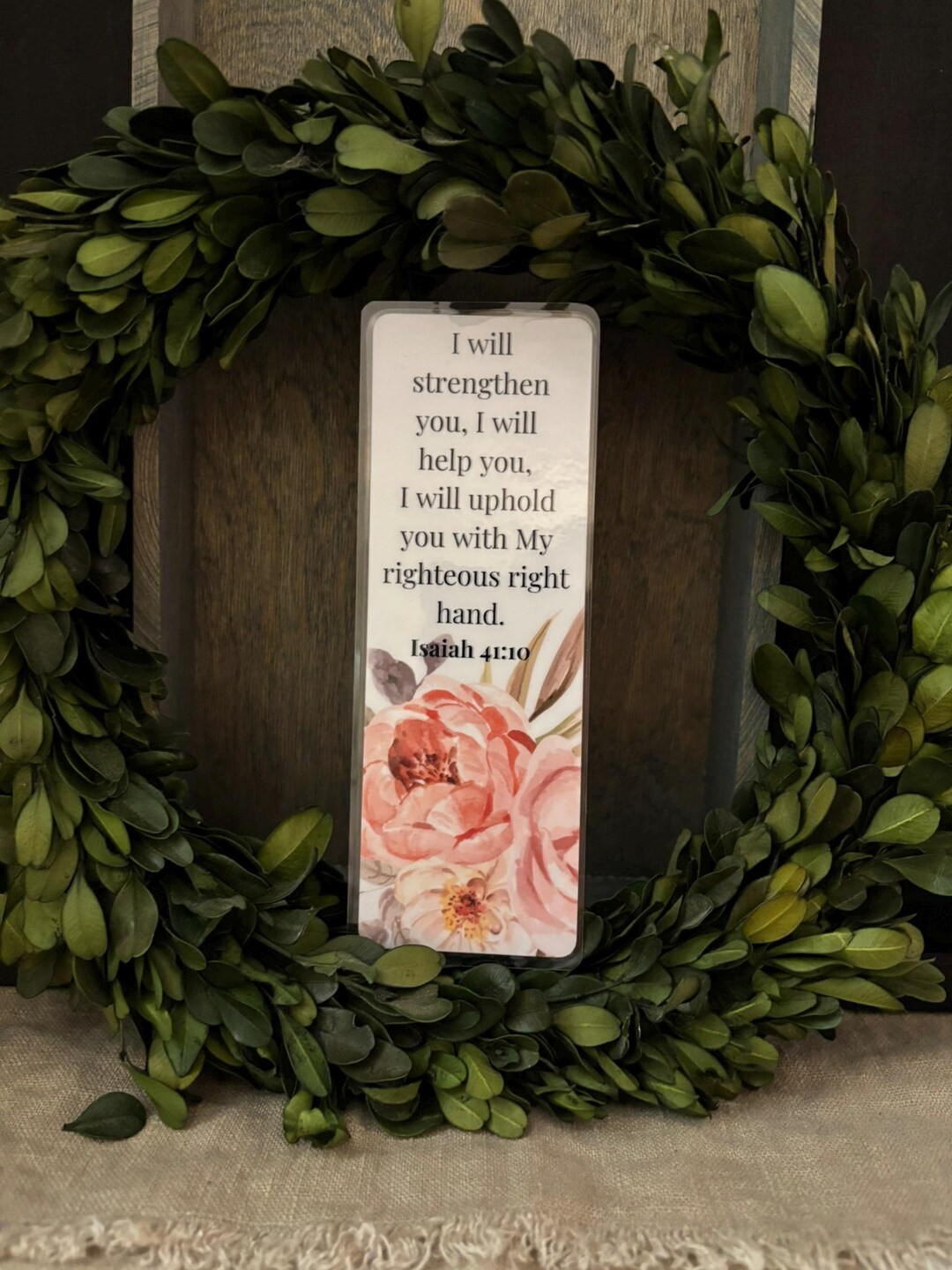 Isaiah 41:10b | Christian | Bookmark | Scripture | Floral | Bible Verse ...